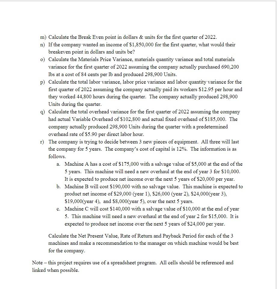 Solved im needing some help doing a first quarter budgeted | Chegg.com