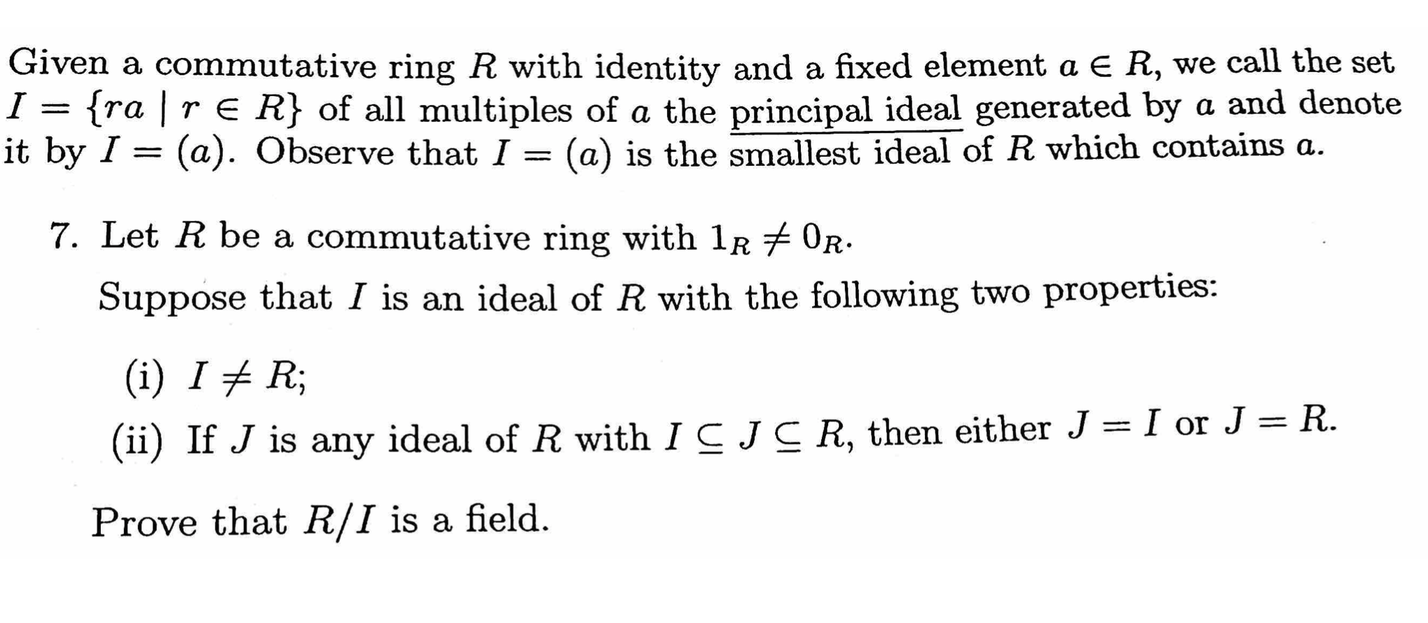Solved Given a commutative ring R with identity and a fixed | Chegg.com