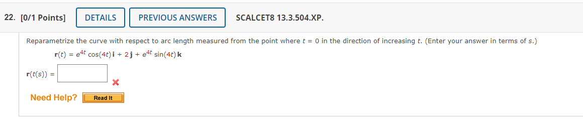 Solved 22. [0/1 Points] DETAILS PREVIOUS ANSWERS SCALCET8 | Chegg.com