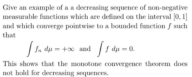 Solved Give an example of a a decreasing sequence of | Chegg.com