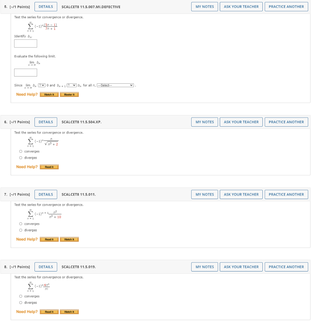 Solved 5. (-/1 Points) DETAILS SCALCET8 | Chegg.com