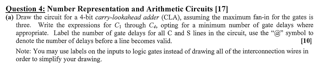 Solved Question 4: Number Representation and Arithmetic | Chegg.com