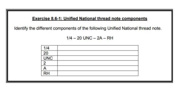 Solved Exercise 8.6-1: Unified National thread note | Chegg.com