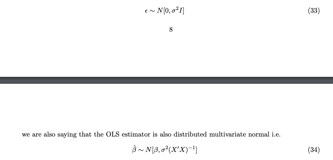 I want to know how ~N[ß,sigma^2 *(X'X)^-1) is | Chegg.com