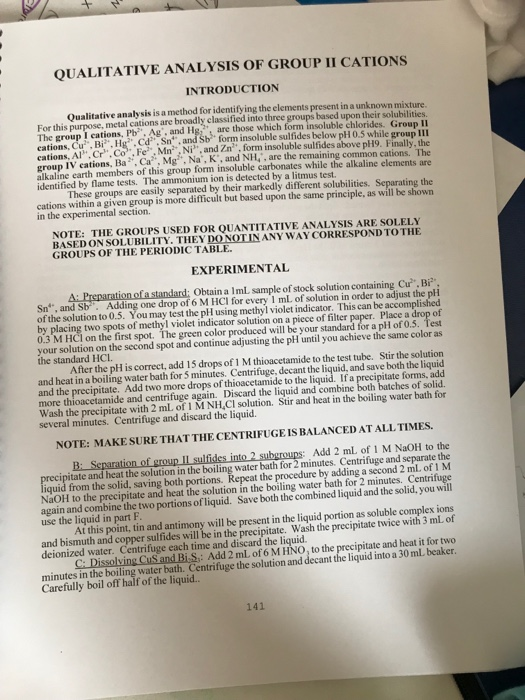 Solved Name Date Seet. Prelaboratory Assignment: Qualitative | Chegg.com