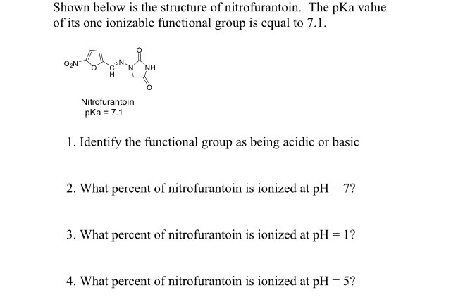 Solved Shown below is the structure of nitrofurantoin. The | Chegg.com