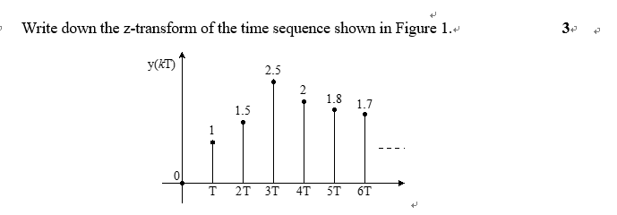 Solved 30 Write down the z-transform of the time sequence | Chegg.com