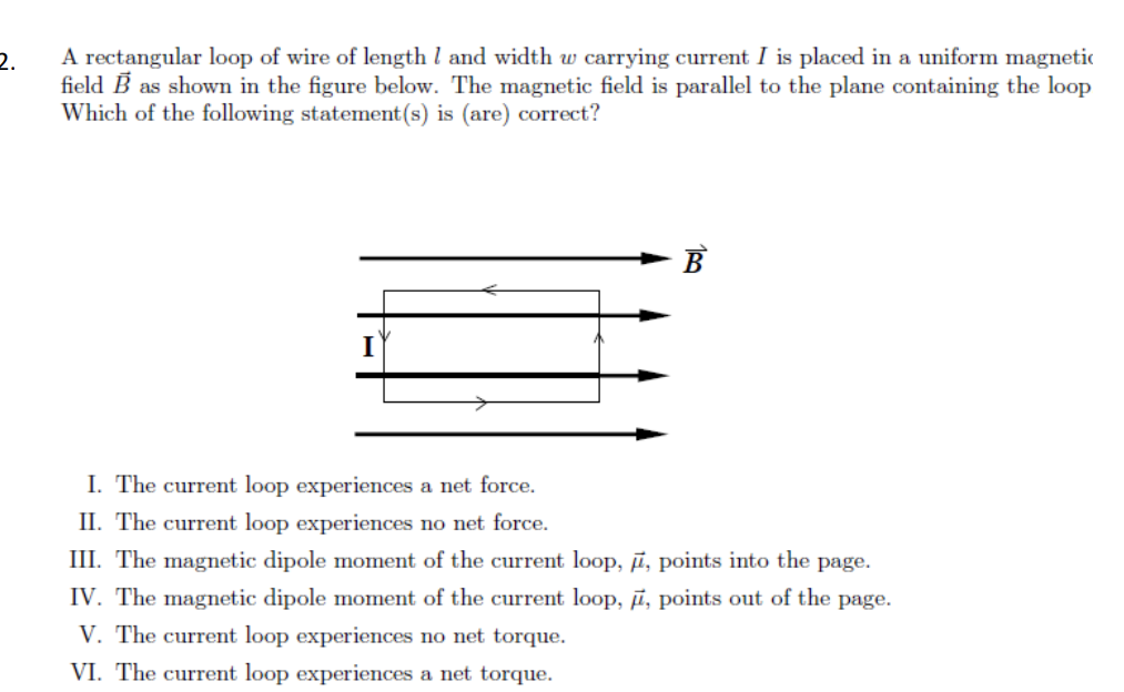 Solved A rectangular loop of wire of length l and width w | Chegg.com