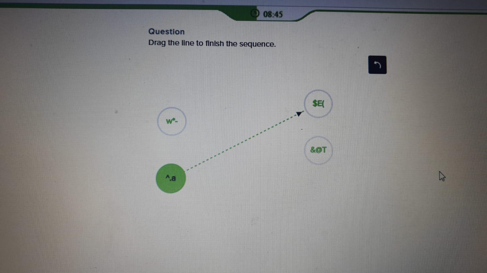 Solved Question Drag the line to finish the sequence. | Chegg.com