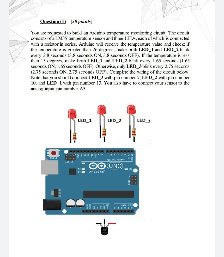 Solved Question (1) [50 points] You are requested to build | Chegg.com