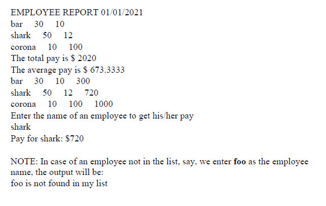 Solved a) Ask the user for the number of employees in a | Chegg.com