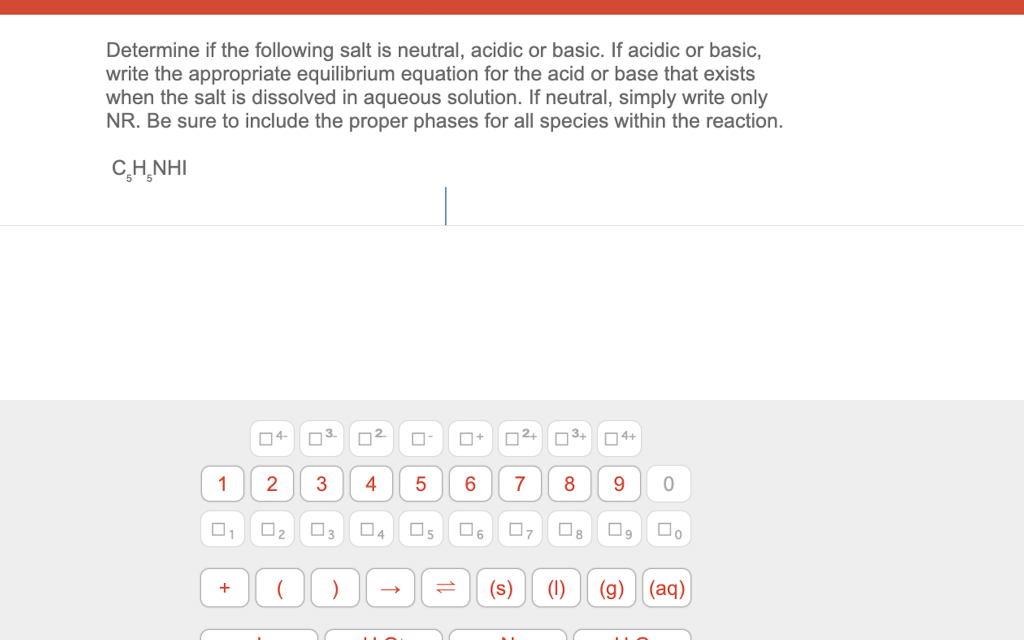 Solved Determine if the following salt is neutral, acidic or | Chegg.com