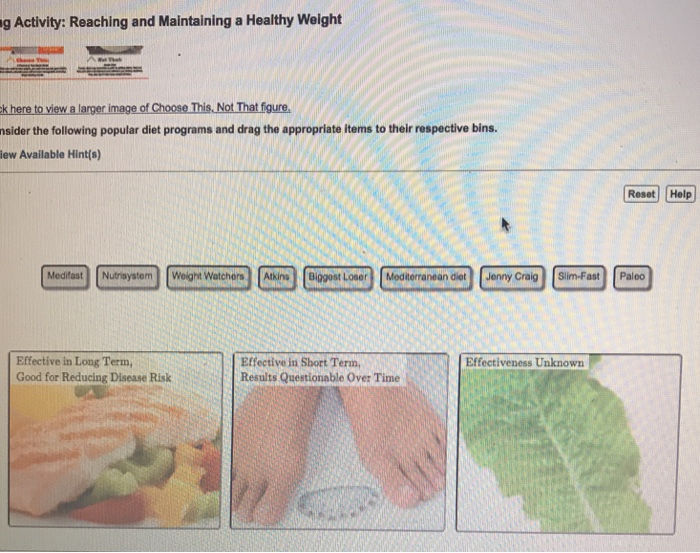 Solved Ch10: Managing Your Weight (Coaching Activities | Chegg.com