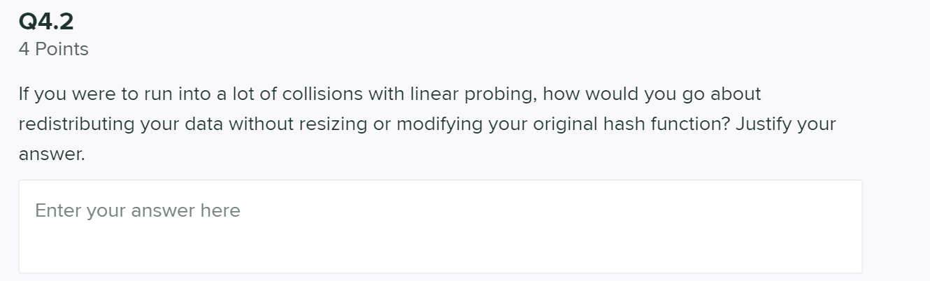 Language : Java when using Linear Probing to resolve | Chegg.com