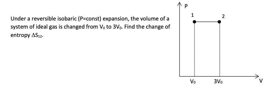 Solved Under a reversible isobaric ( P= const) expansion, | Chegg.com