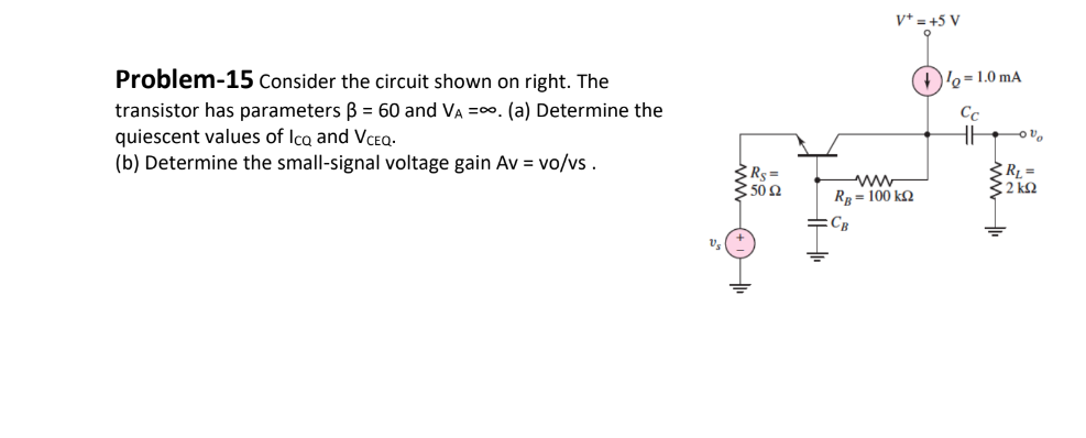 Solved Problem-15 Consider the circuit shown on right. The | Chegg.com
