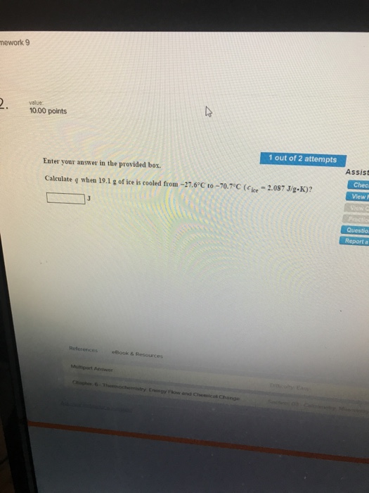 Solved Enter your answer in the provided box. Calculate q | Chegg.com
