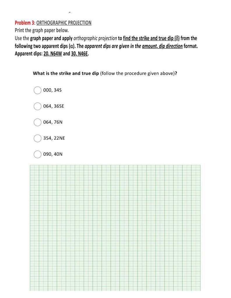 Solved Problem 3: ORTHOGRAPHIC PROJECTION Print the graph | Chegg.com