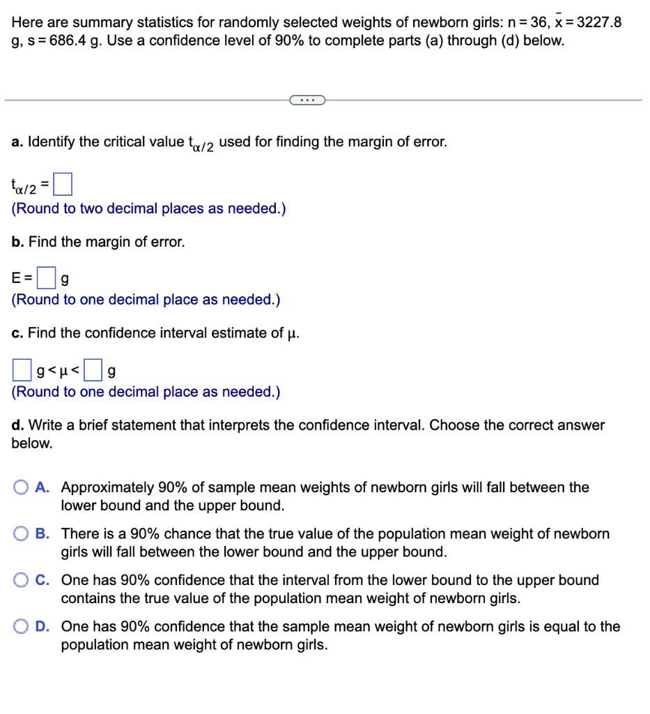 Solved Here are summary statistics for randomly selected | Chegg.com