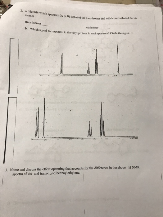 Solved vii. For alkenes containing trans and cis vinyl | Chegg.com
