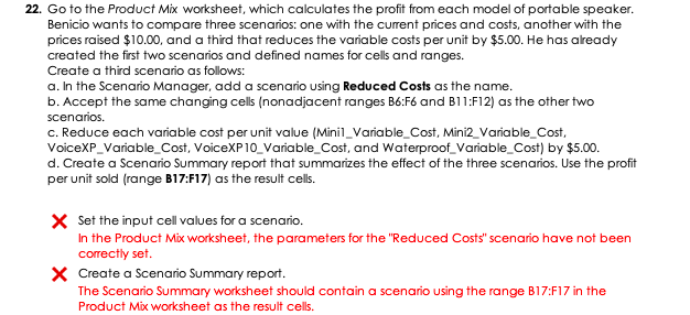 Solved 22. Go to the Product Mix worksheet, which calculates | Chegg.com