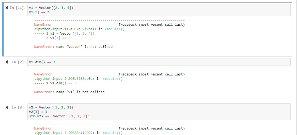 Solved Question 2: Defining Vectors (7 points) Define class | Chegg.com