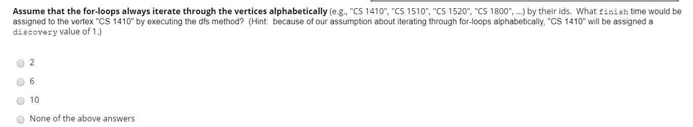 The DFSGraph uses a time attribute to note when a | Chegg.com