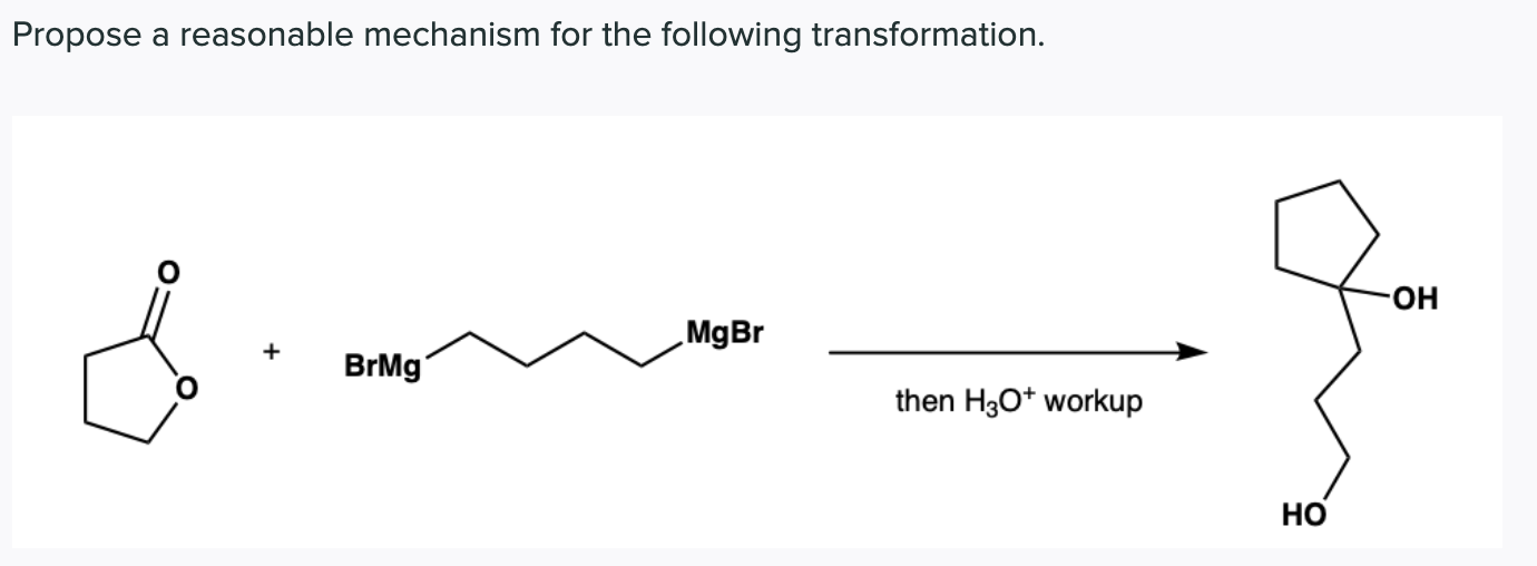 Solved Propose a reasonable mechanism for the following | Chegg.com