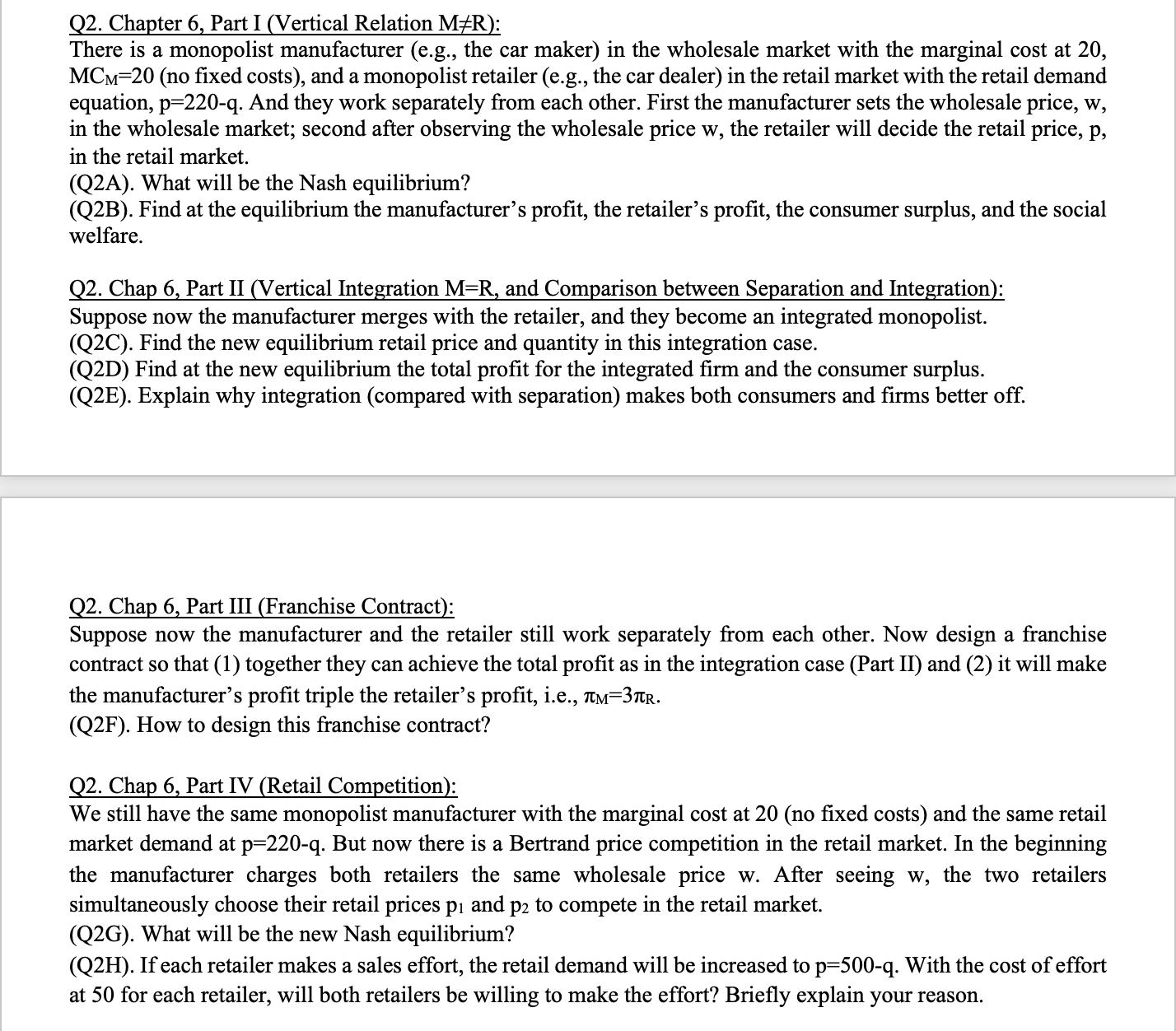 Solved Q2. Chapter 6, Part I (Vertical Relation M =R ): | Chegg.com