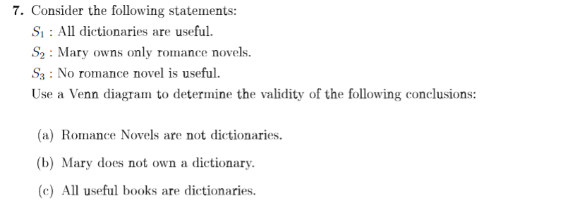 Solved 7 Consider The Following Statements Si All Chegg