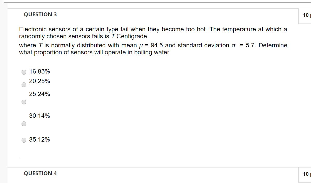 Solved QUESTION 3 Electronic sensors of a certain type fail | Chegg.com