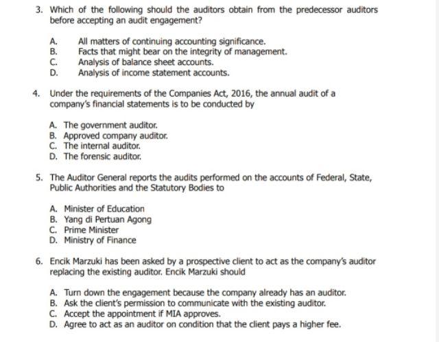 Solved Multiple Choice Questions 1. The following are the | Chegg.com