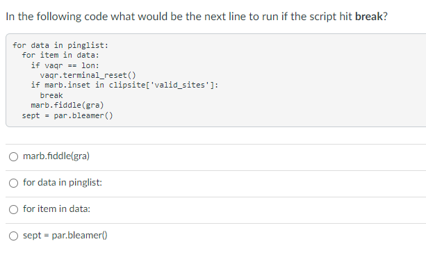Solved In the following code what would be the next line to | Chegg.com