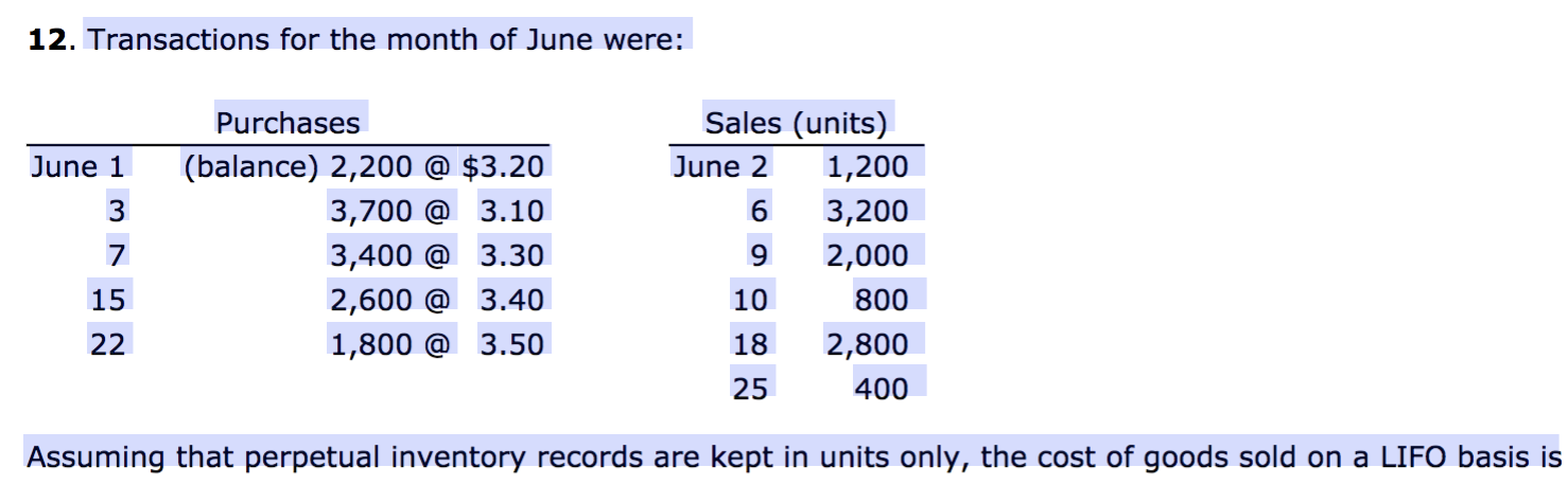 Solved Transactions for the month of | Chegg.com