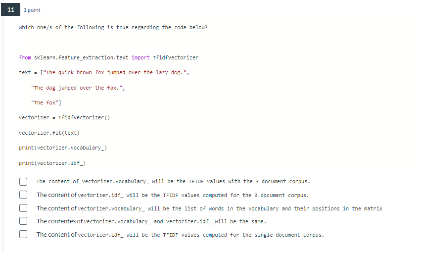 Solved Which one/s of the following is true regarding the | Chegg.com