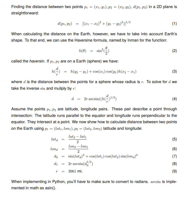 How To Calculate Distance Between Two Points