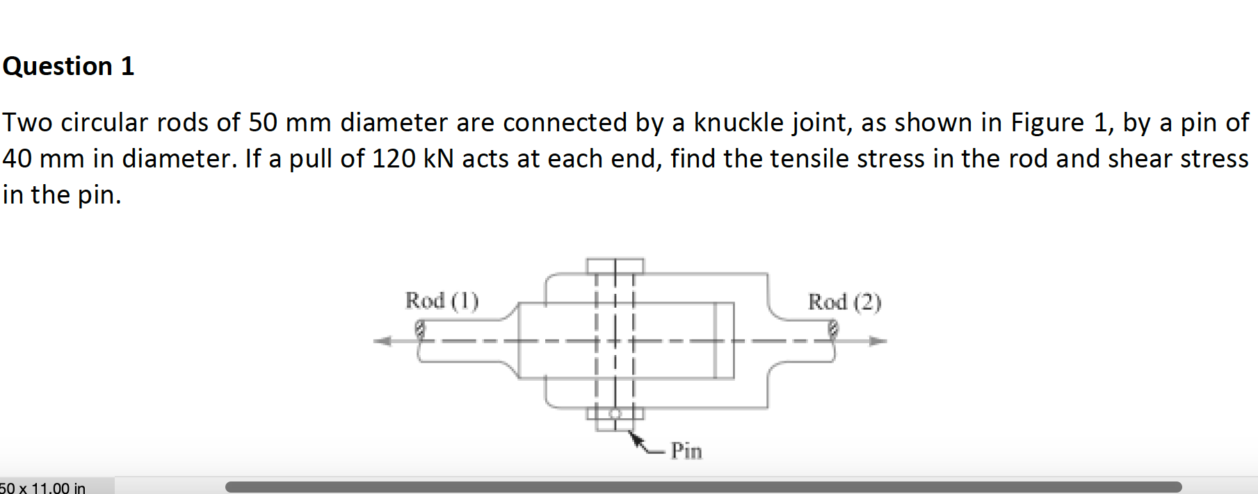 Solved Two circular rods of 50 mm diameter are connected by | Chegg.com