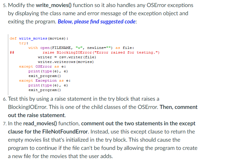 Solved The Python code provided to start: import csv import | Chegg.com