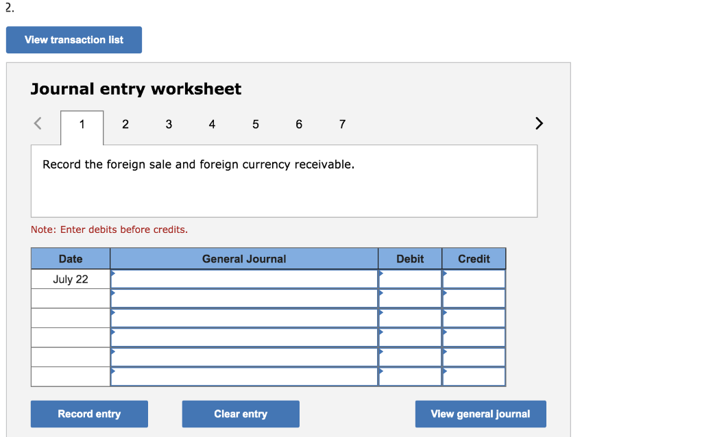 Solved 2 Record the entry for the 60-day forward exchange | Chegg.com
