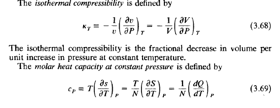 Solved The isothermal compressibility is defined by 1 av | Chegg.com