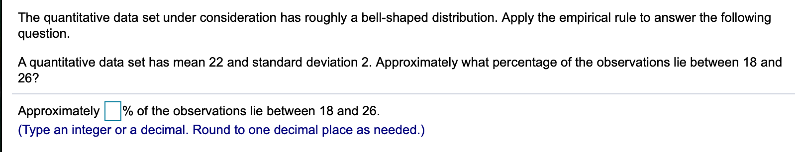 Solved A quantitative data set of size 100 has mean 30 and | Chegg.com