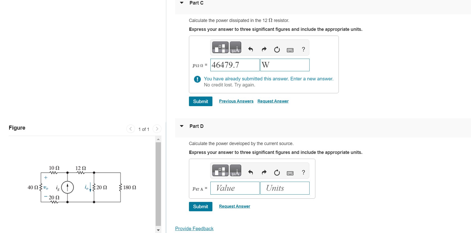 Parts A and B were correct. Can you please Try Part C | Chegg.com