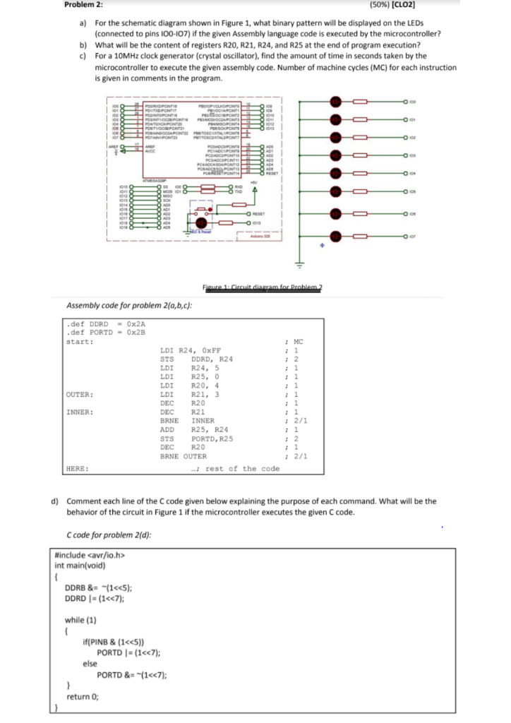 Problem 2: (50%) (CLO2] a) For the schematic diagram | Chegg.com