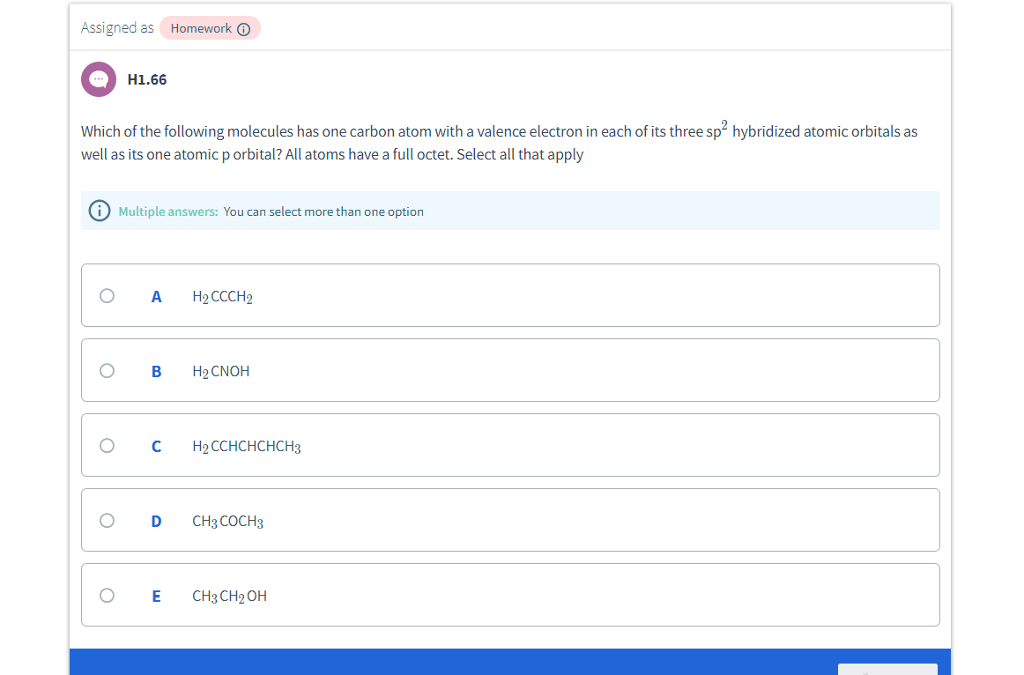 Solved Assigned as Homework H1.66 Which of the following | Chegg.com