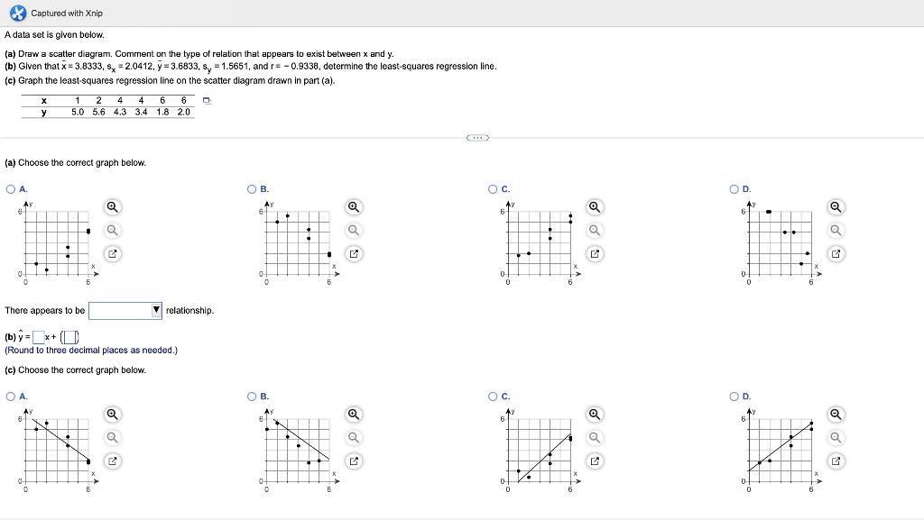 Solved Captured with Xnip = A data set is given below. (a) | Chegg.com