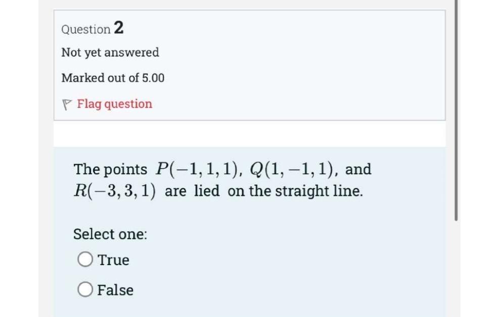 Solved Question 1 Not yet answered Marked out of 5.00 Flag | Chegg.com