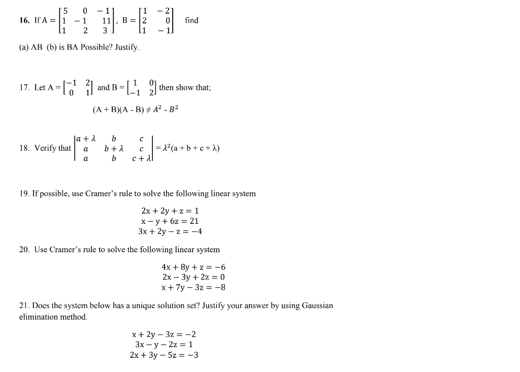Solved 1. Write the following matrices in an array form (a) | Chegg.com