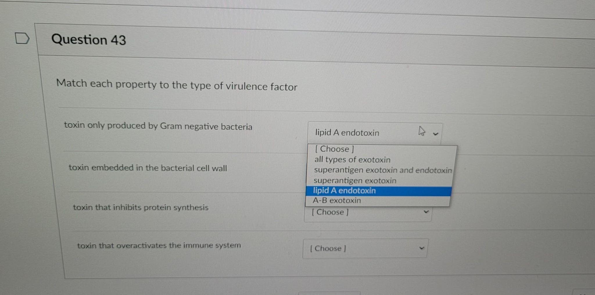 Solved Question 43 Match each property to the type of | Chegg.com