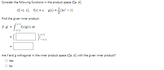 Solved Consider the following functions in the product space | Chegg.com