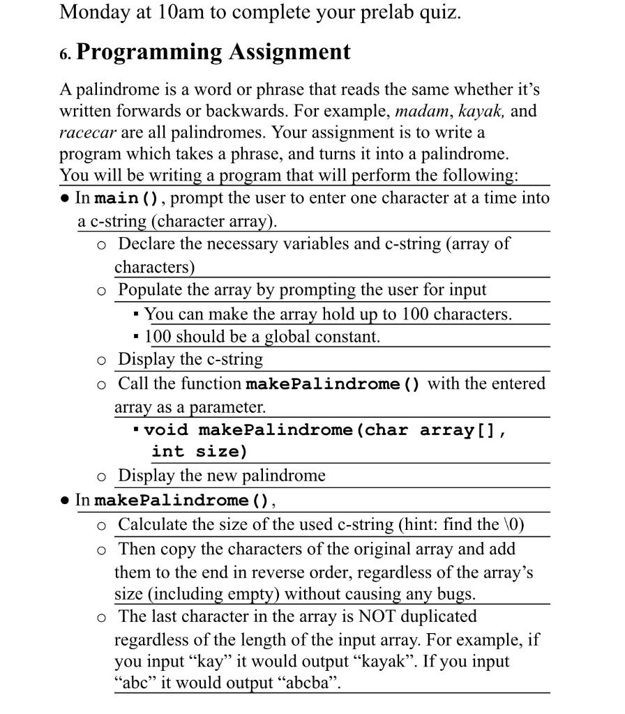 Solved Monday at 10am to complete your prelab quiz. 6. | Chegg.com